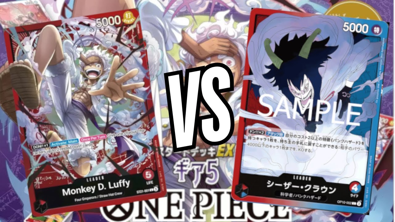 ST21 Luffy Gameplay vs OP10 Red/Blue Caesar | ONE PIECE TCG [OP10 ...
