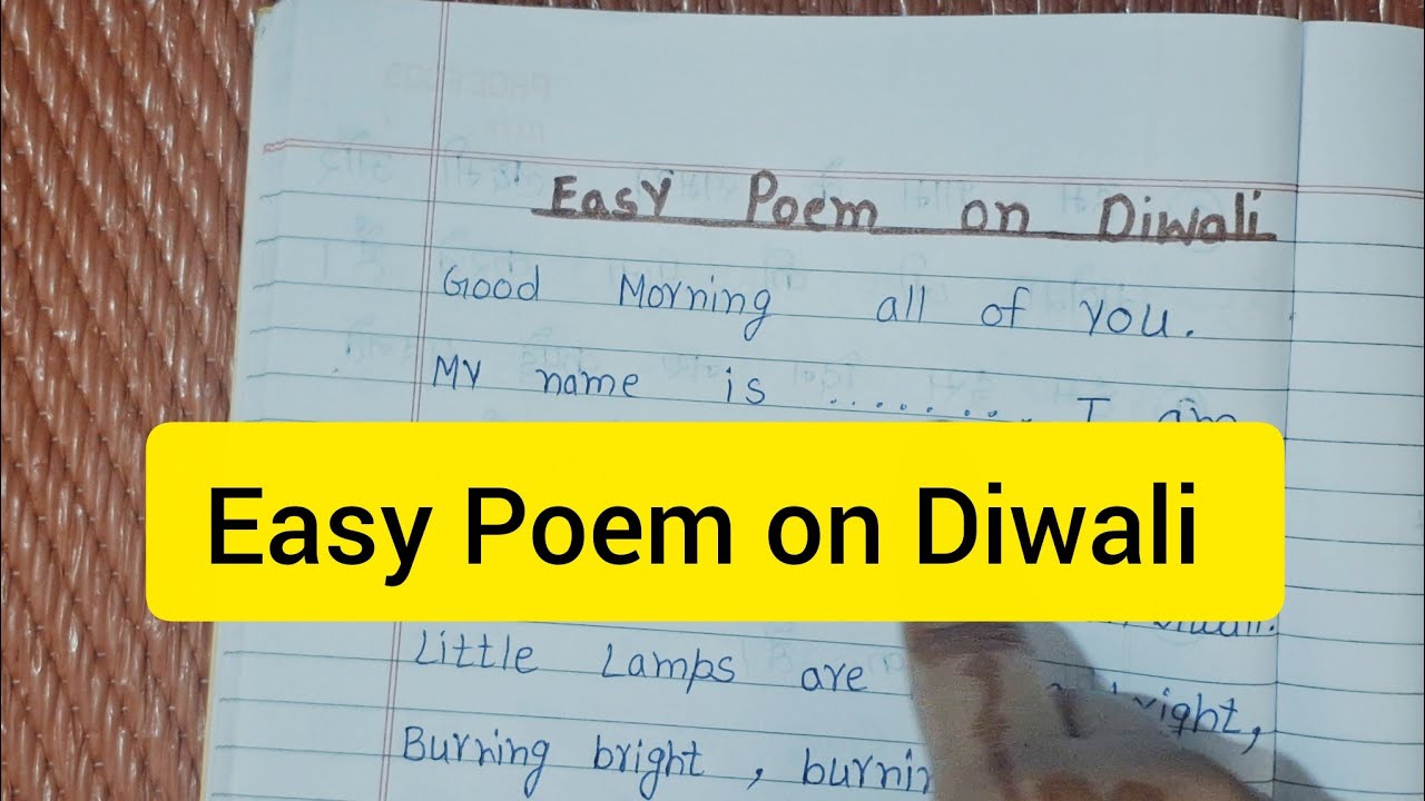 Easy Diwali Poem For Kindergarden Kids - YouTube