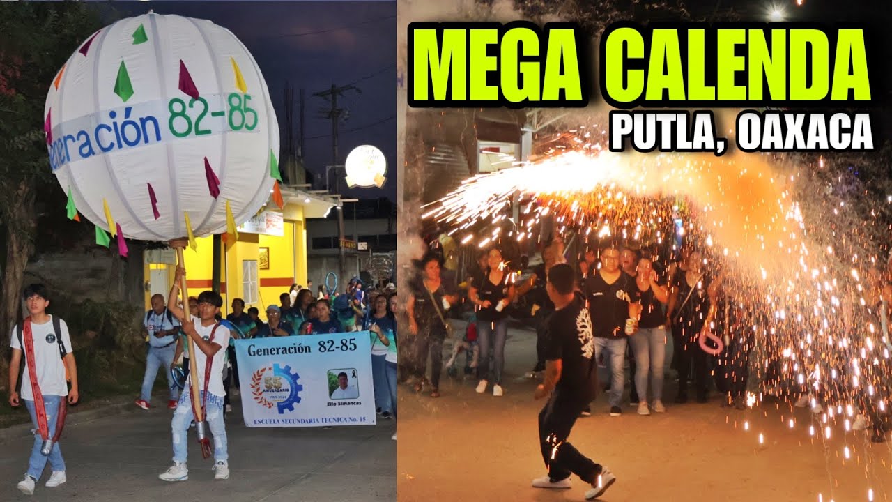 MEGA CALENDA del 55 Aniversario de la EST 15 en Putla Oaxaca - YouTube