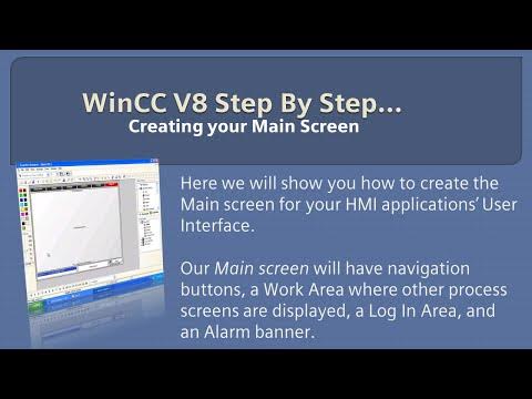 WinCC v8.0 Step By Step #6: Create Main Screen - YouTube