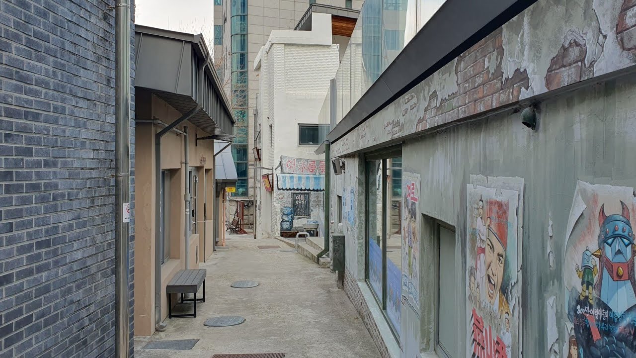 [4K] Walking to Donimun Museum from Jongro Coffee Hanyak Bang Cafe ...