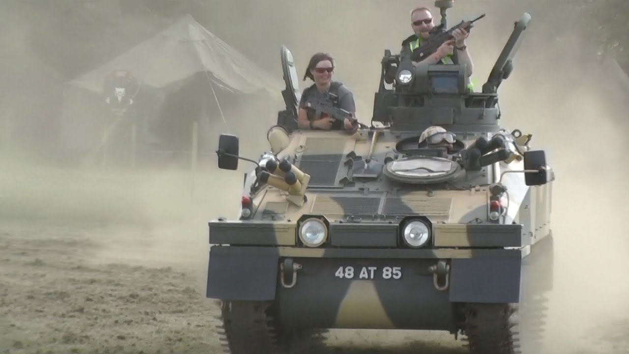 CVRT Spartan FV103 at Tanks Trucks & Firepower - Great Slow Motion ...
