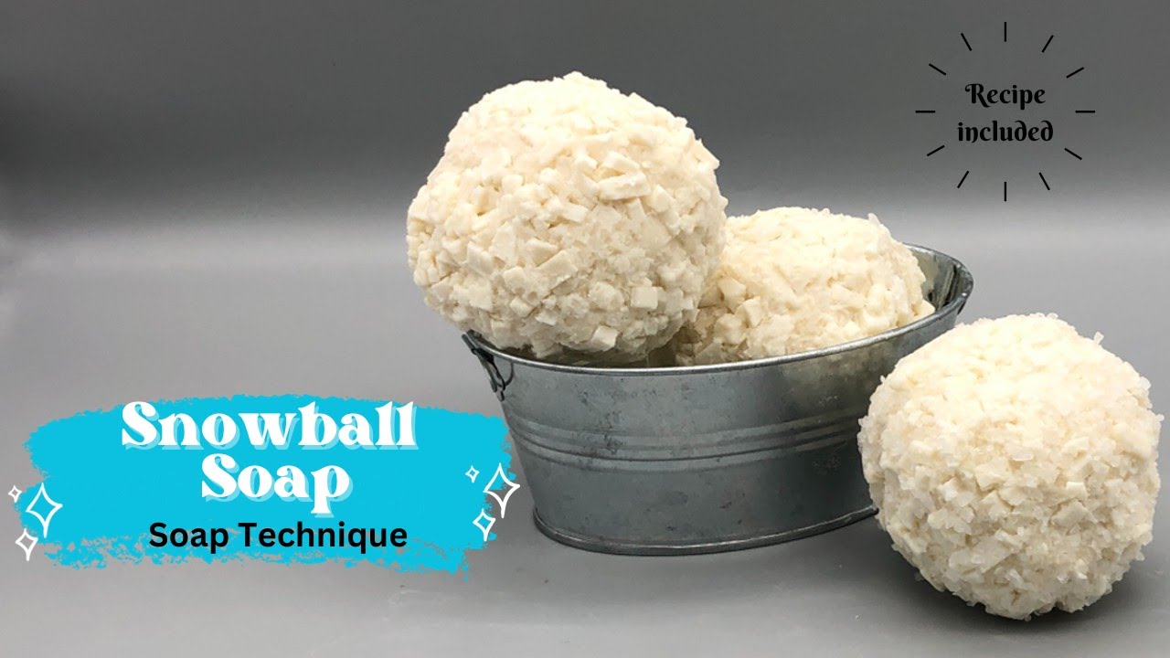 Snowball Soap with recipe. Made with peppermint essential oil. - YouTube
