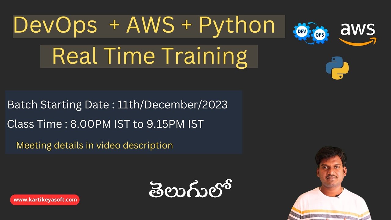 DevOps+AWS+Python | New Batch Update | 11th Dec Monday 8PM IST | @kartikeyasoft - YouTube