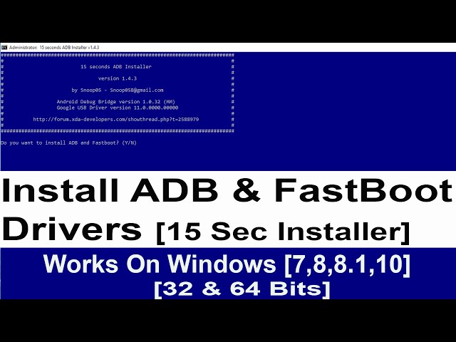 15 Seconds Adb Installer V143 Best Adb Driver 2020 Download And