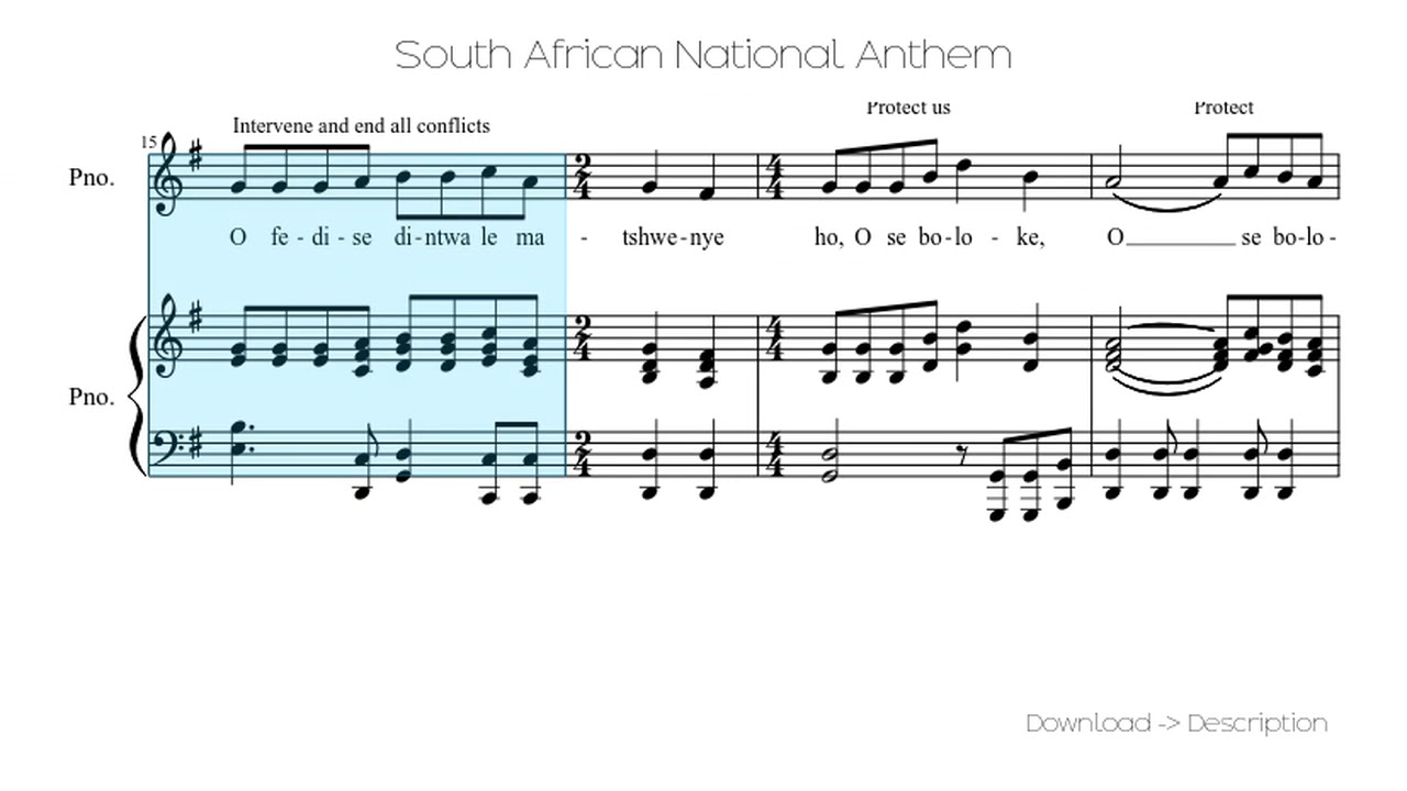 🎶 South African National Anthem 🎸🎸 - YouTube