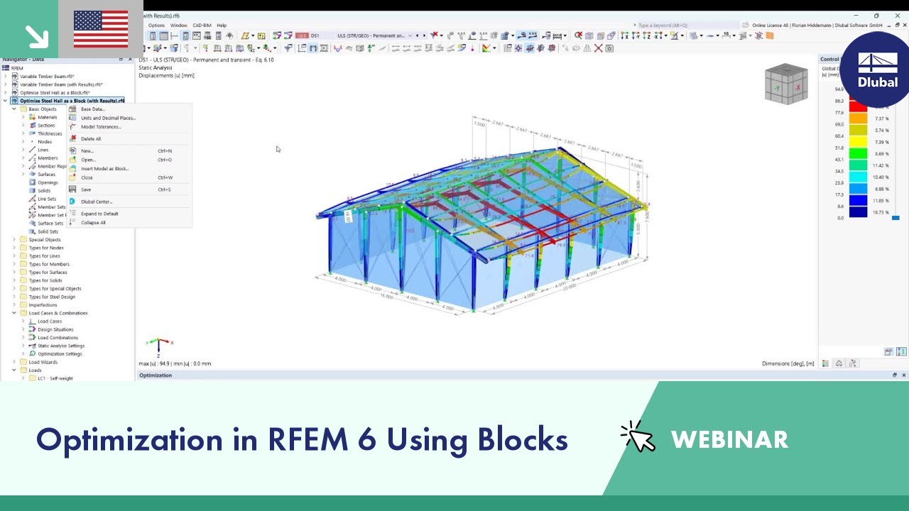 Webinar | Optimization in RFEM 6 Using Blocks - YouTube