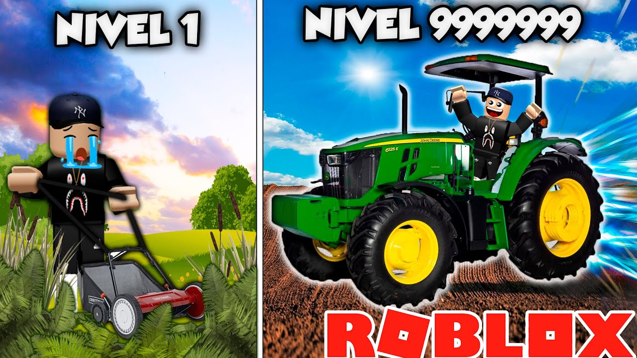 Paso de Podadora de Cesped Noob a Tractor Pro 🚜 en Roblox Lawn Mower ...