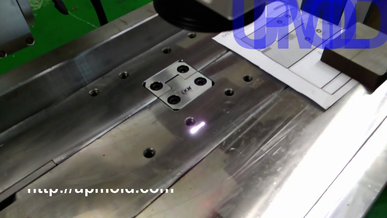 laser engraving mold mark - YouTube
