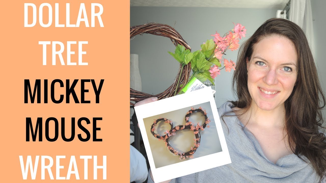 Dollar Tree Mickey Mouse Wreath DIY - YouTube