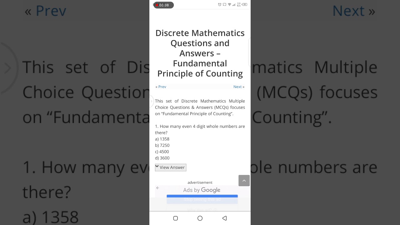 Discrete mathematics #Mcqs #Fundamental Principle of Counting #Counting ...