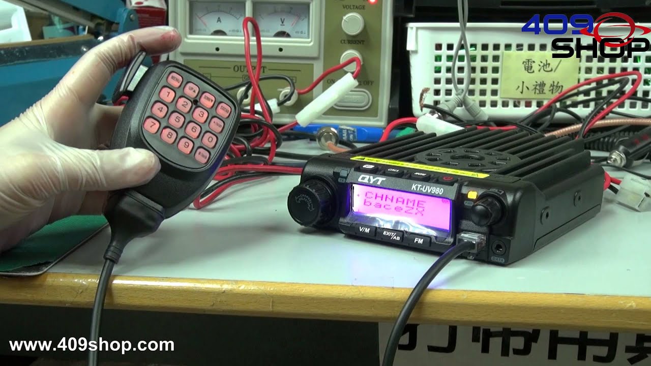 How to save the QYT KT-UV980 mobile radio channel name? 對講機專門店 - YouTube