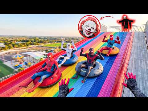 6 Spider-Man Face Pennywise's Cursed Dance in a Haunted Amusement Park | Action POV