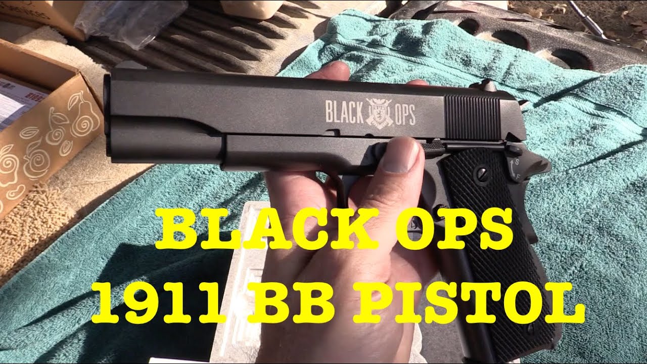 BLACK OPS 1911 Full Metal BB Pistol Review - YouTube