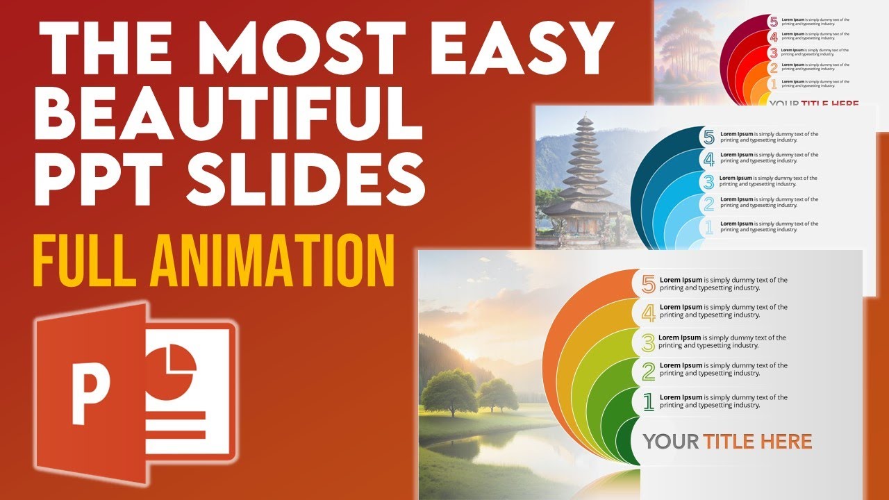 The Most Easy Beautiful PPT Slides Full Animation - YouTube