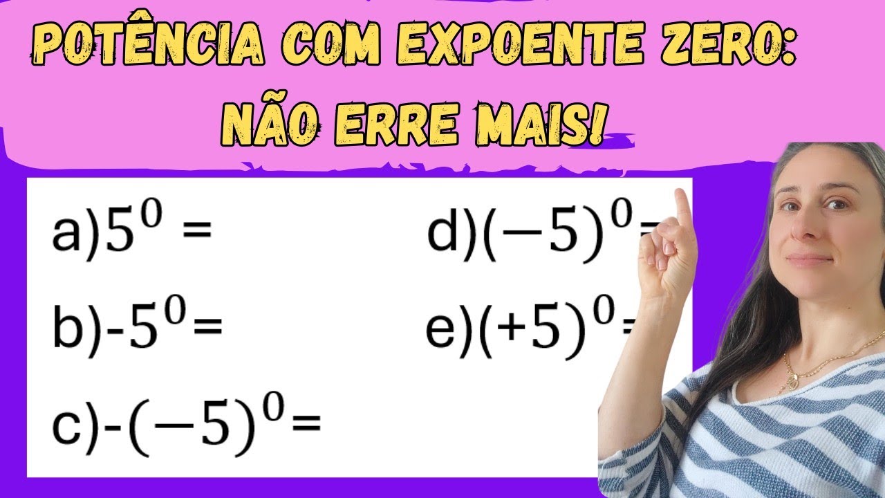 Potências com expoente zero - YouTube