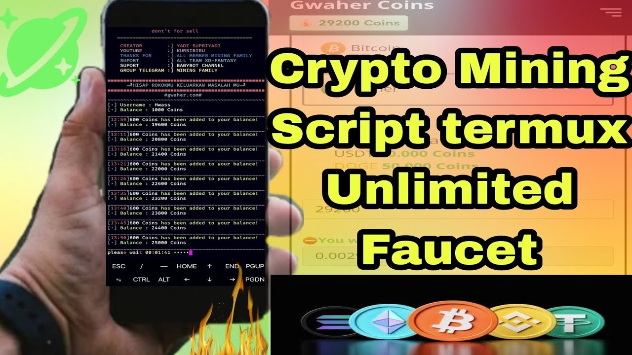 Crypto Earn Script termux Free Crypto Mining Site - YouTube
