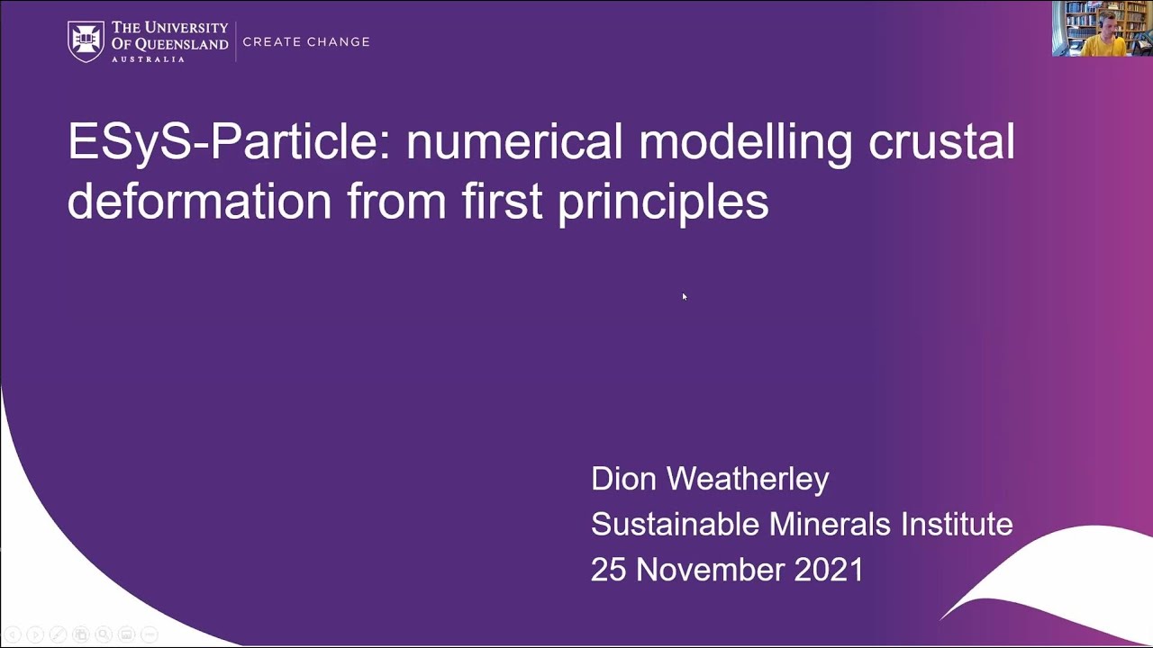 Dion Weatherly - ESyS-Particle: numerical modelling crustal deformation ...