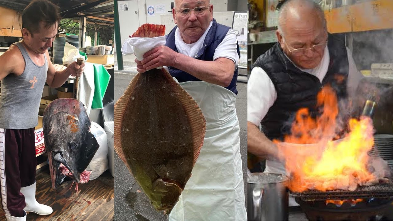70years old Flamethrower chef in Osaka IZAKAYA TOYO | 日本の屋台 居酒屋 とよ ...
