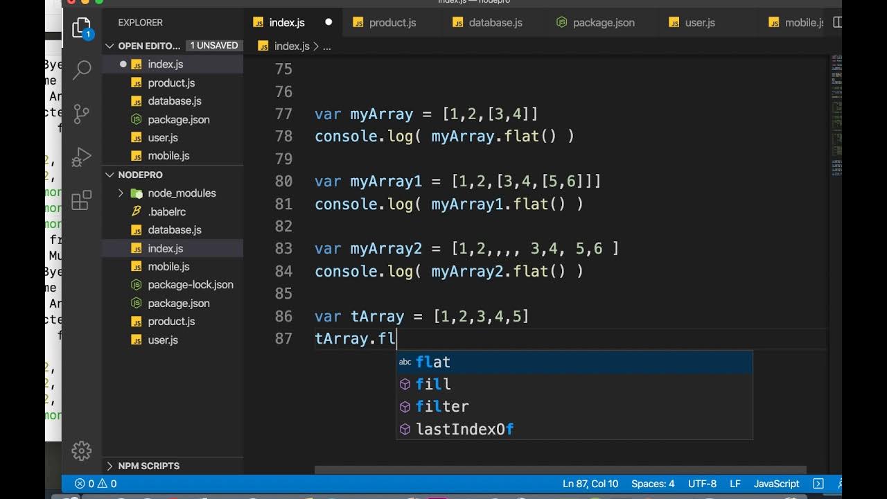 77 JavaScript ES10 | flat & flatMap method - YouTube
