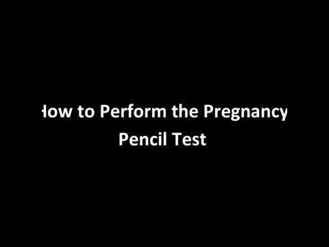 How to Perform the Pregnancy Pencil Test - YouTube