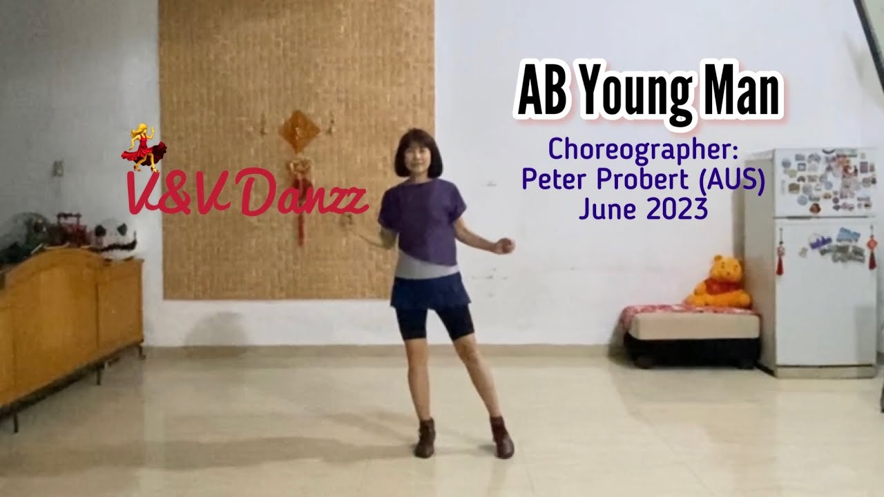 AB Young Man - Line Dance (Choreo : Peter Probert) - YouTube