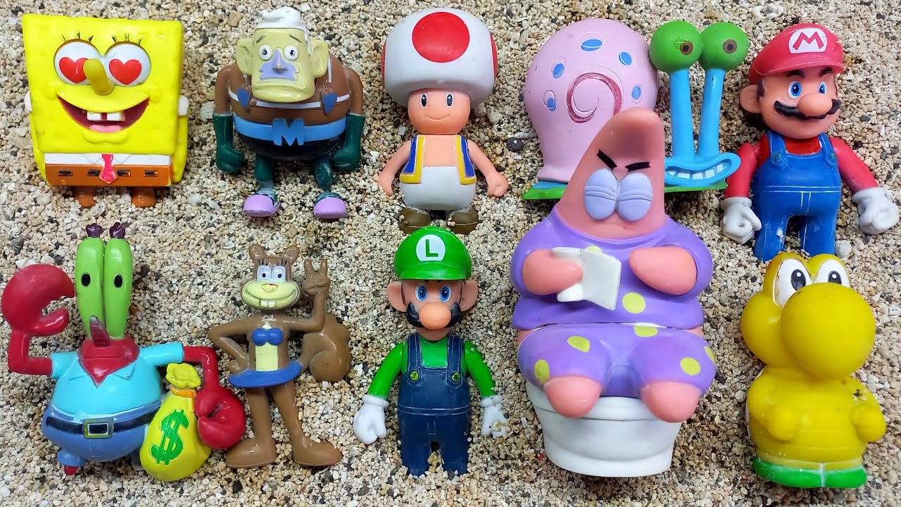 MARIO VS SPONGEBOB SQUAREPANTS LUIGI PATRICK,SQUIDWARD,GARY,DONKEY KONG ...
