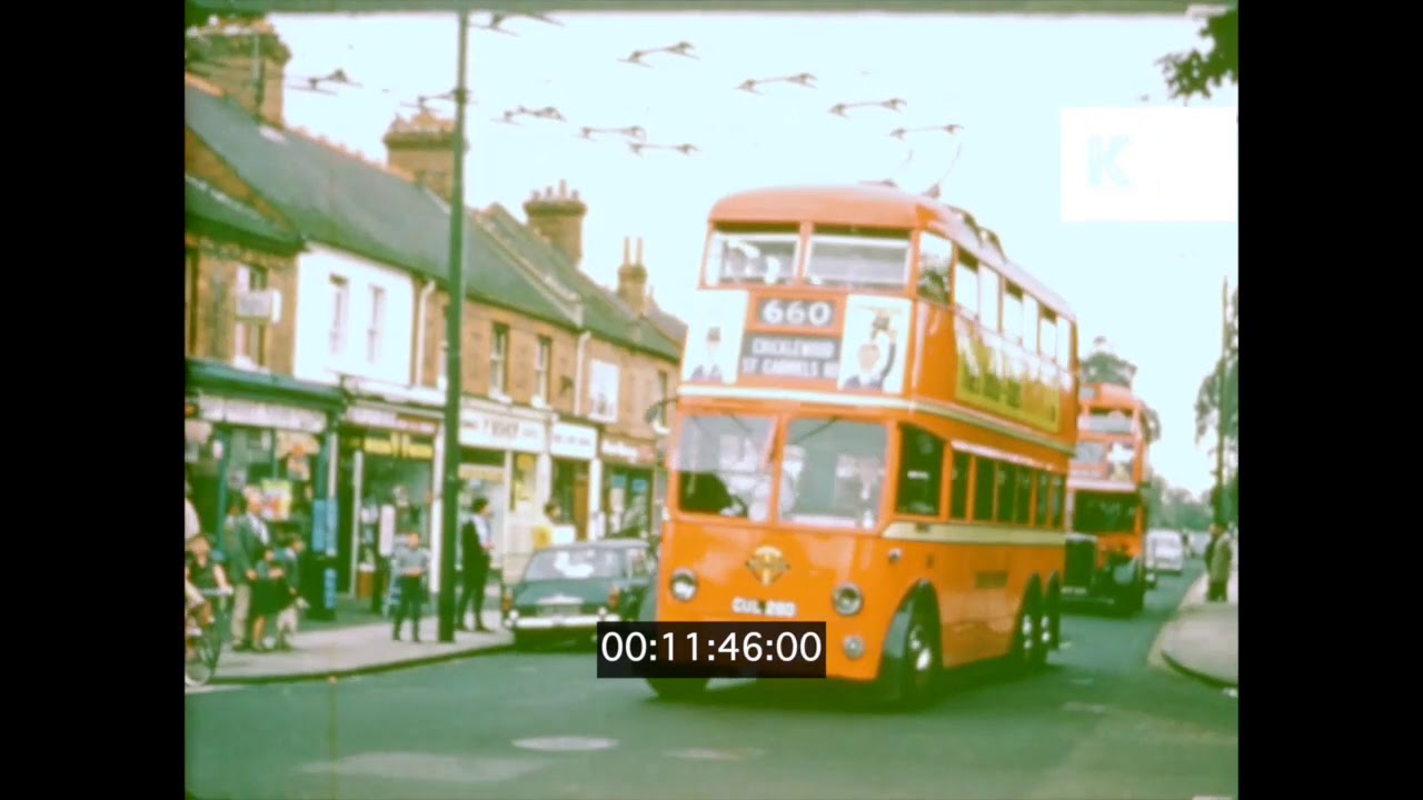1960s UK, Red Trolleybuses in Reading, 16mm - YouTube