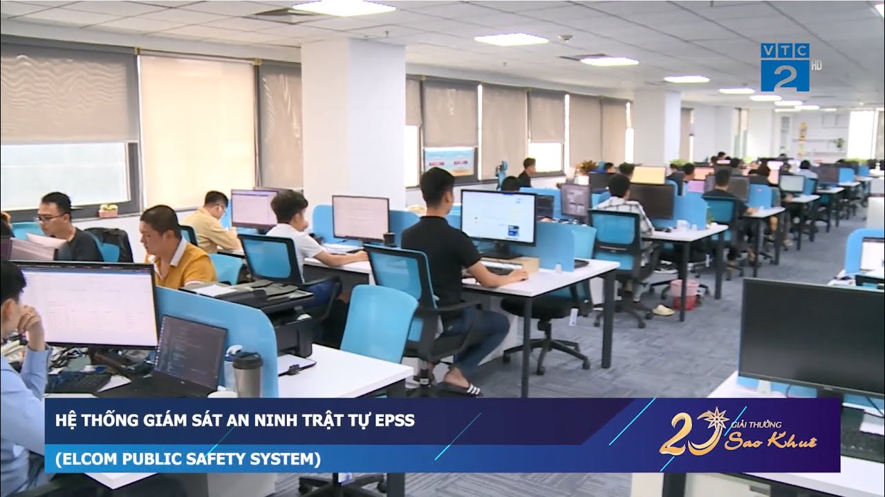 VTC2 đưa tin về Hệ thống Giám sát an ninh trật tự EPSS của Elcom - YouTube