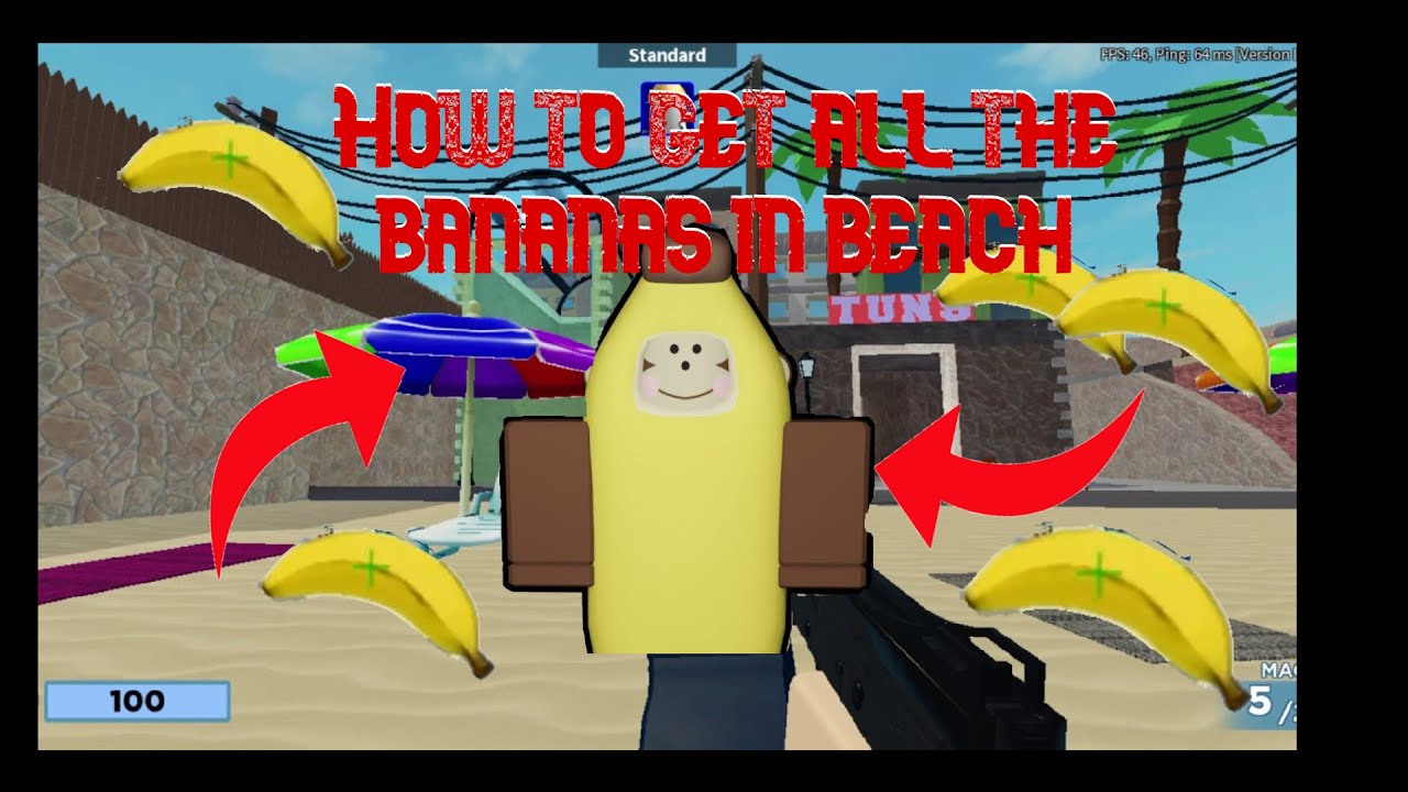 Where all the bananas are located in Beach | Roblox Arsenal - YouTube