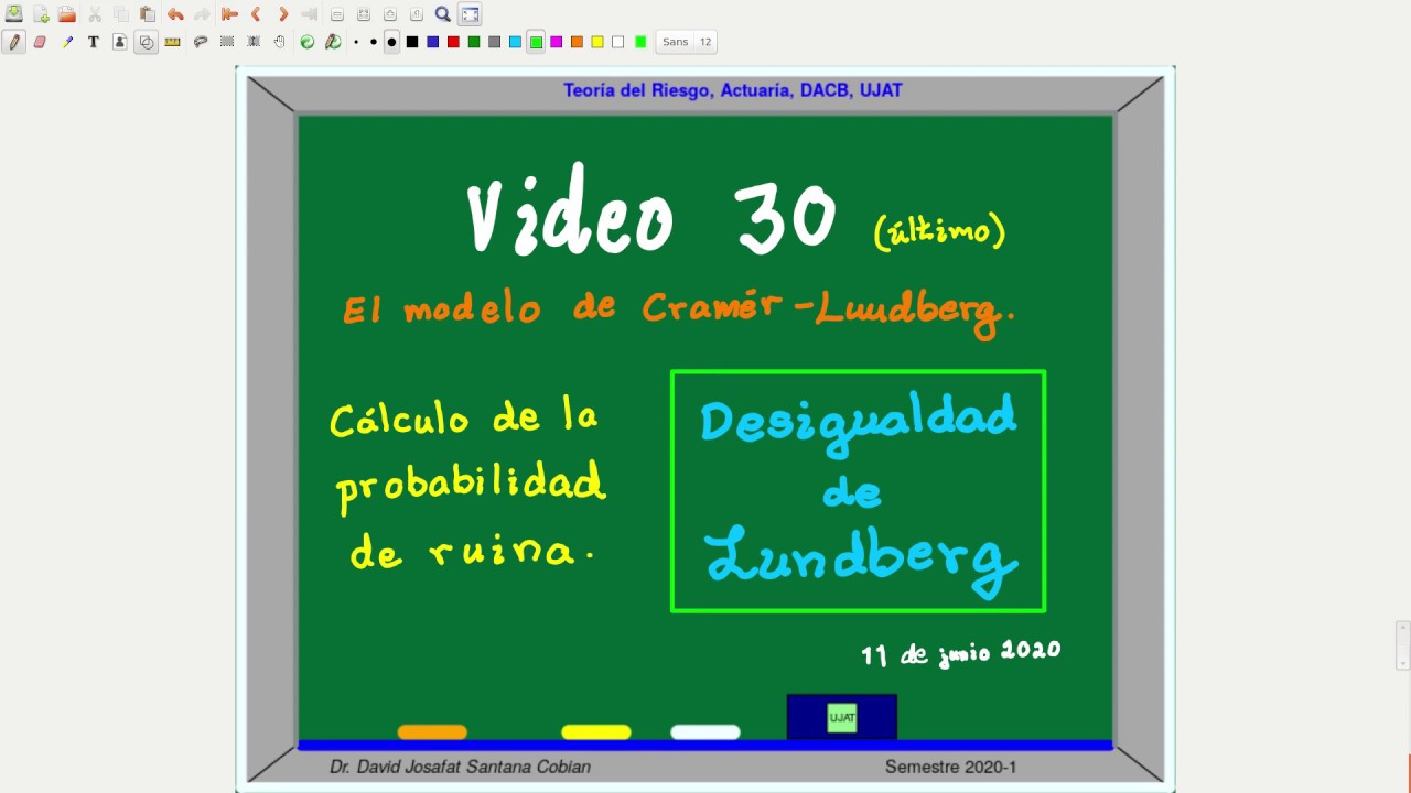 64/64 La desigualdad de Lundberg. Teoría de la ruina, modelo de Cramér ...