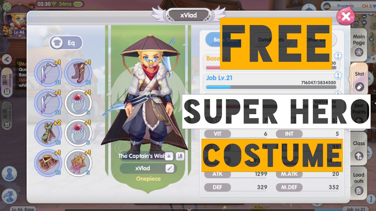 Ragnarok X Next Generation Free Super Hero Costume Guide - YouTube