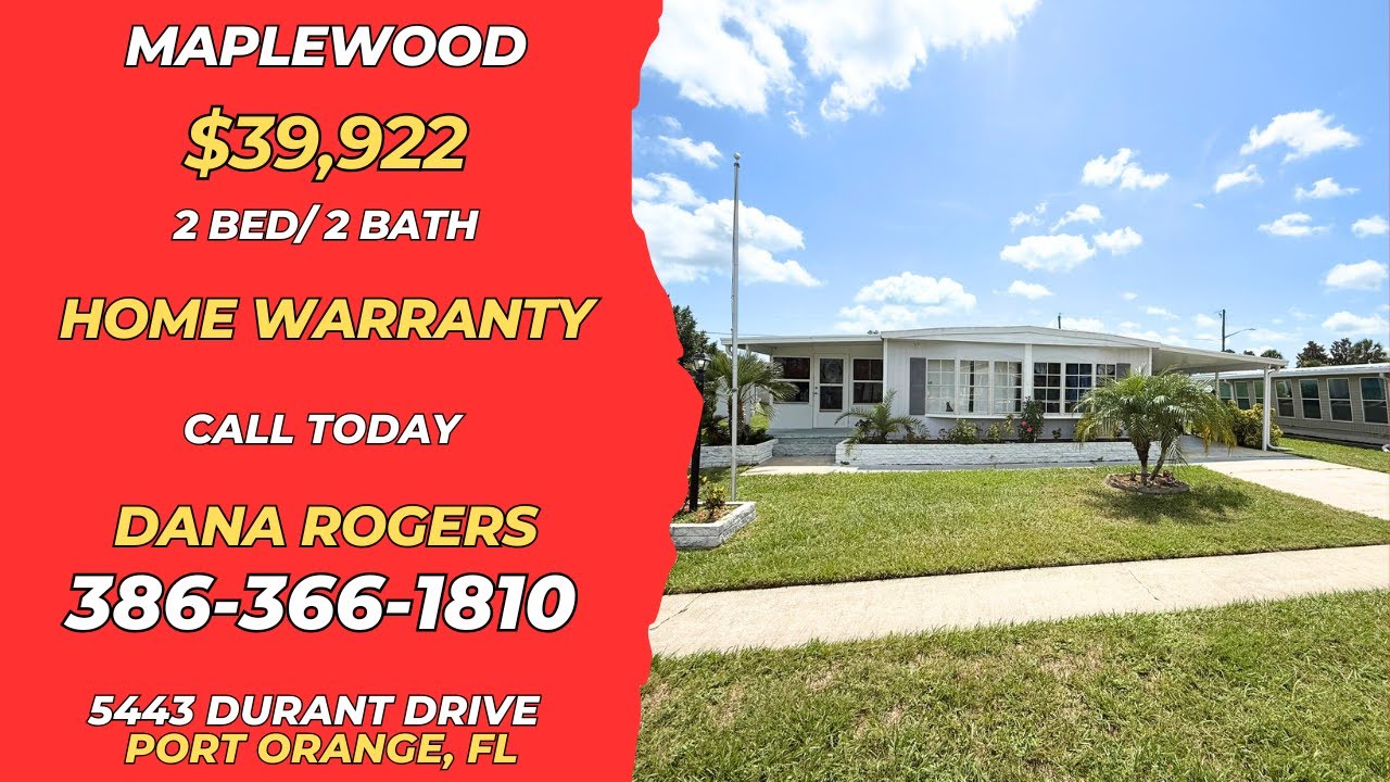 🛑SOLD🛑🌴 Live the Florida Lifestyle in Maplewood! 🌴$39,922 - 5443 Durant ...