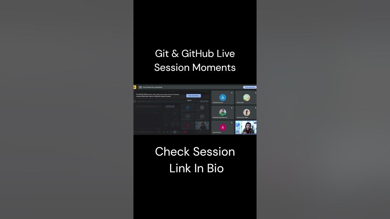 git github live session.Check Free live session link in comment below ...