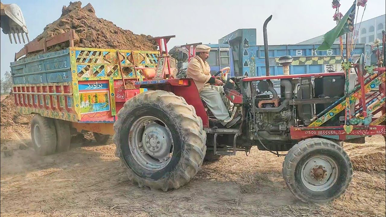 Heavy Load MF Tractor. - YouTube