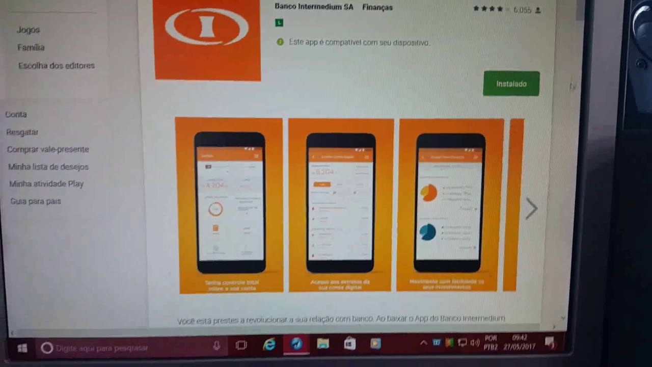 Novo APP do Banco Intermedium - YouTube