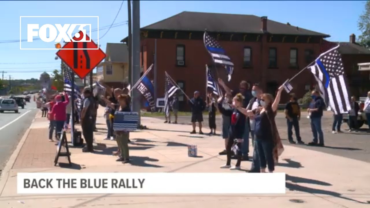 Back the Blue Rally in Portland, CT - YouTube