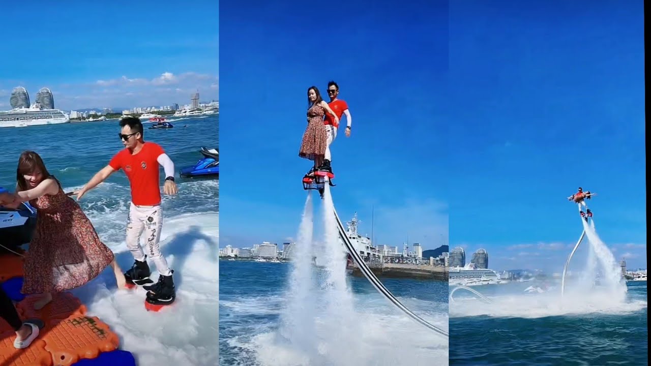 Flyboard Ride Is So Fun 😜😎 Sister Really Enjoying This Fly - YouTube