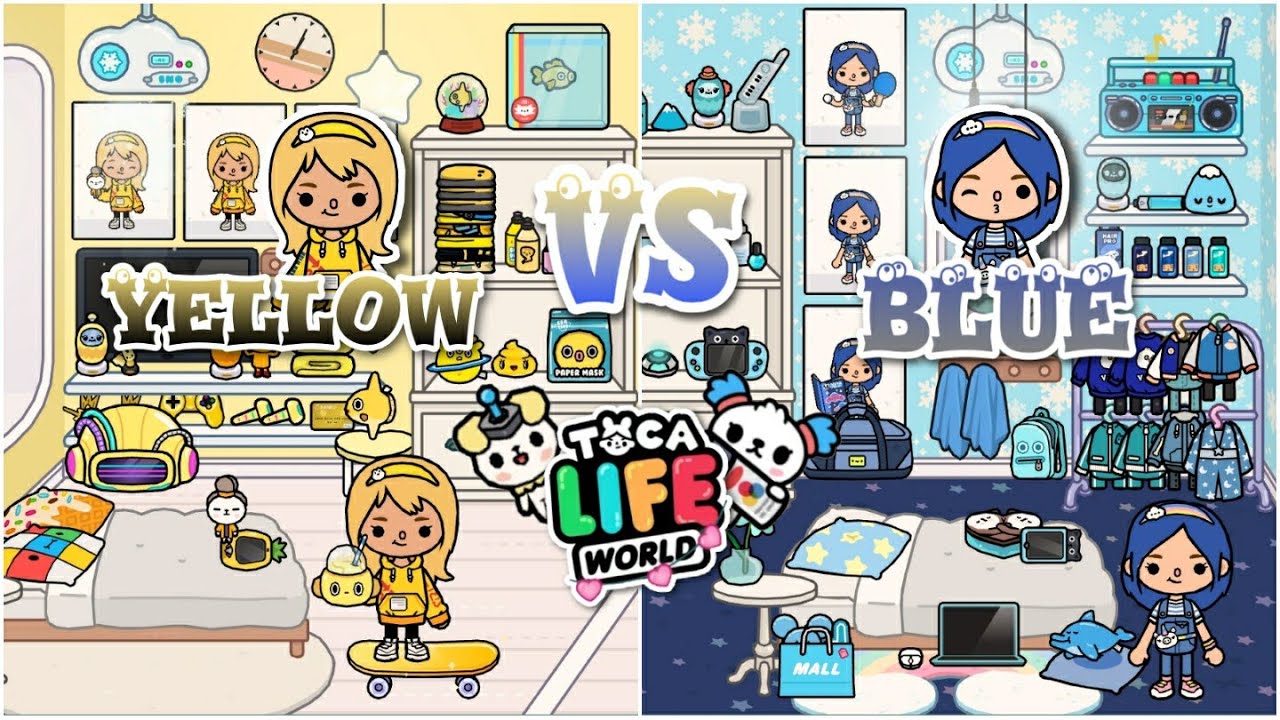 Yellow Girl Versus Blue Girl Toca Life World | Toca Boca - YouTube