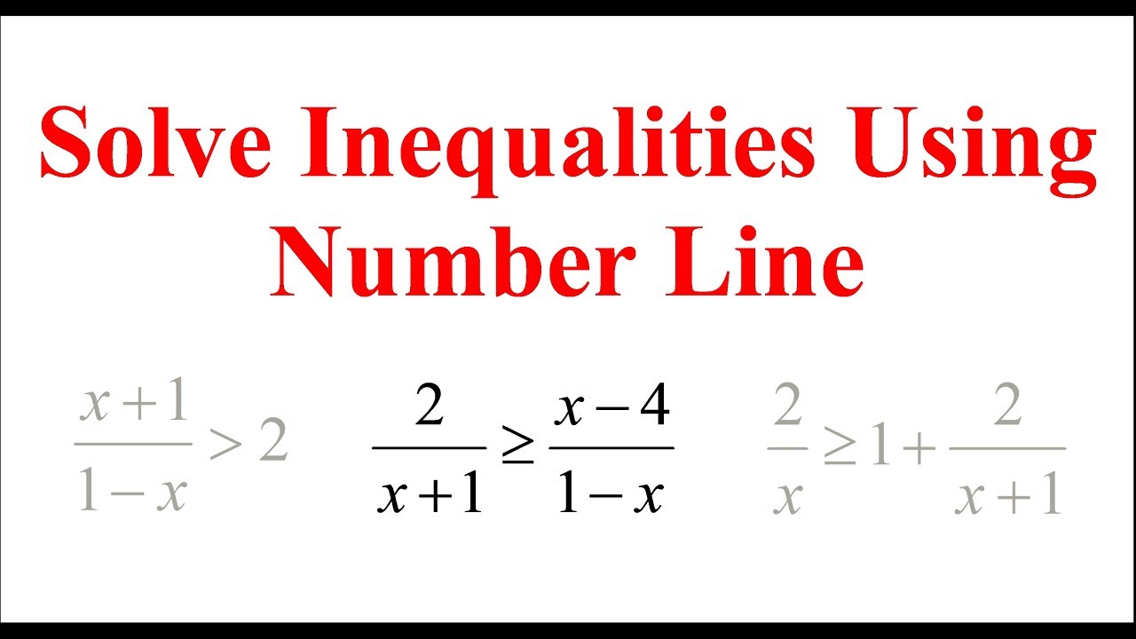 Solve inequality using number line - YouTube
