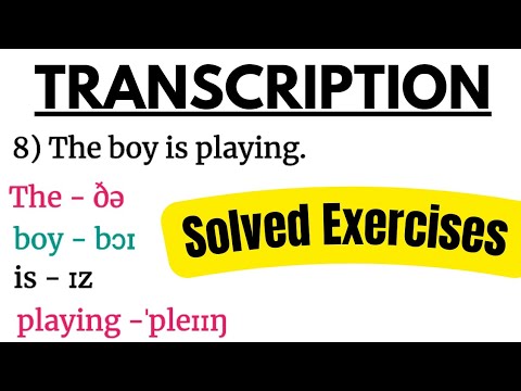 Phonetic Transcription | Transcription in IPA | Transcription exercise ...