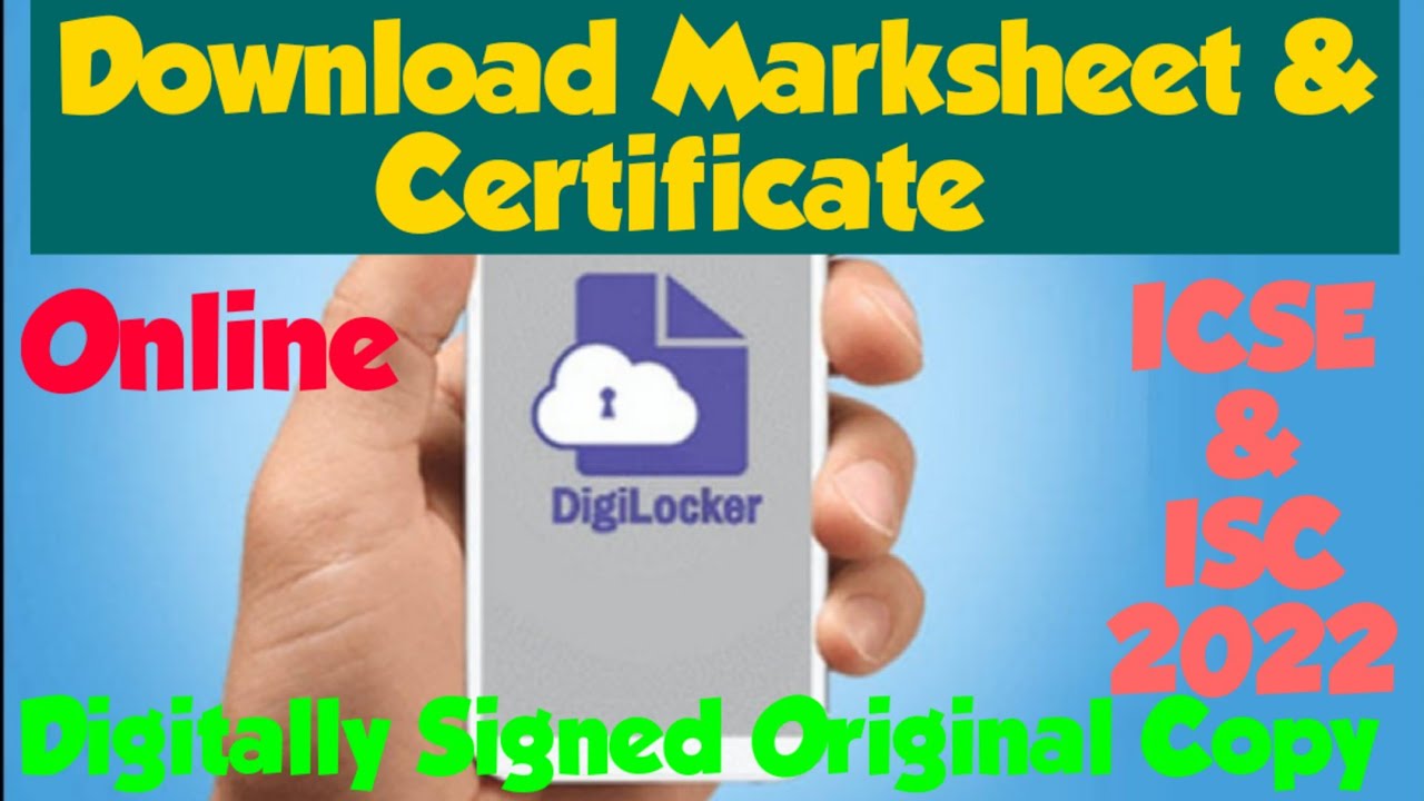 HOW TO DOWNLOAD MARKSHEETS AND CERTIFICATES THROUGH DIGILOCKER //ICSE ...