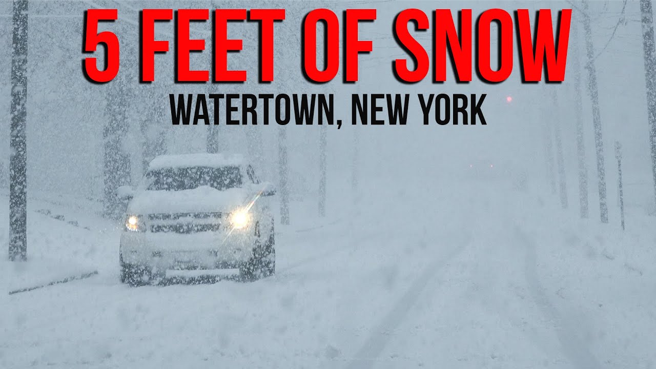 LIVE STORM CHASE - 60+ Inch Lake Effect Snow near Watertown, NY - YouTube