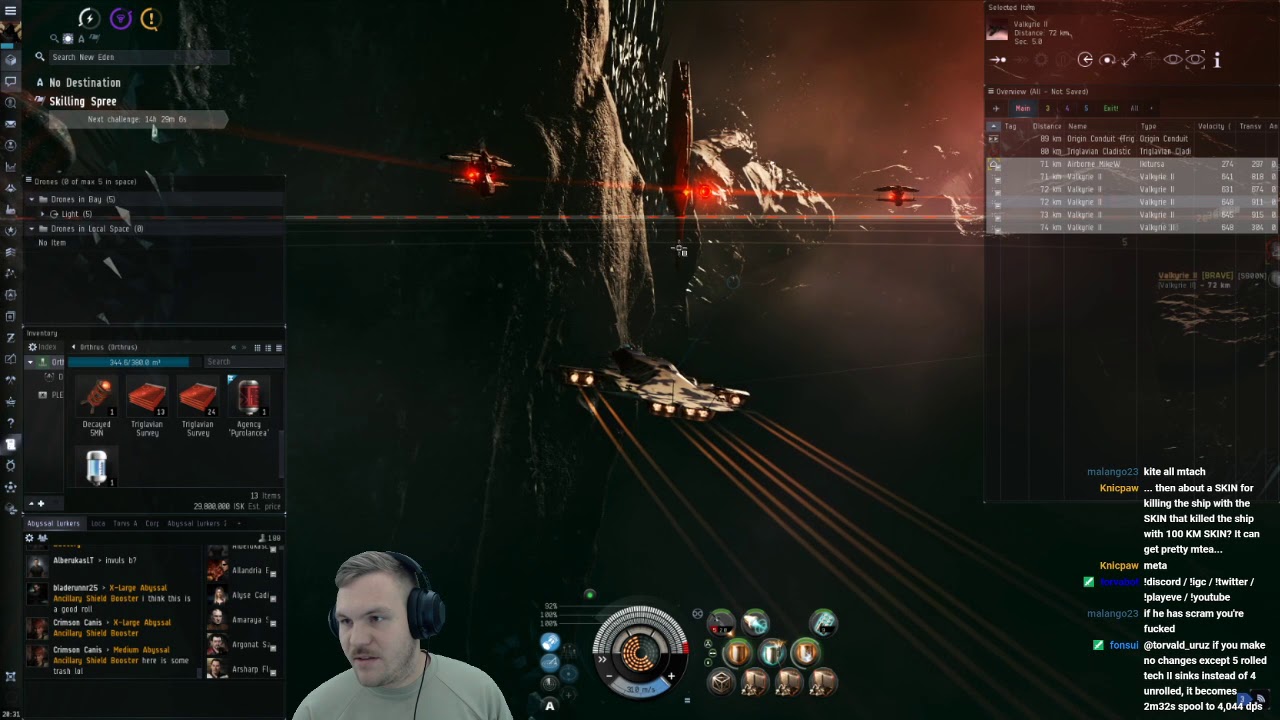 [Eve Online] Cheap Orthrus rakes in 2B ISK from Proving Conduits - YouTube