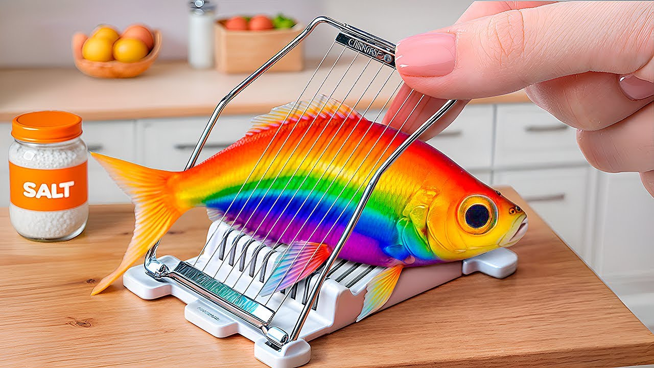 Amazing Rainbow Spicy Fish Recipe For Beginner | Satisfying Miniature ...