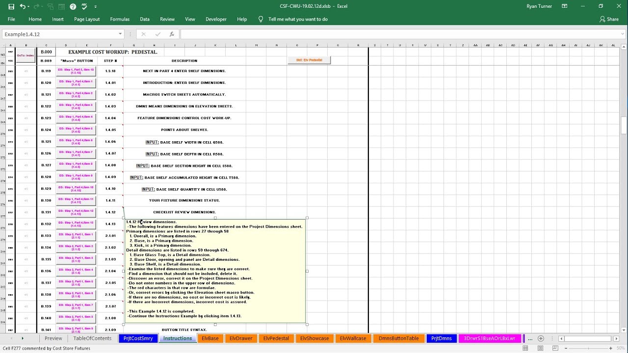 CSF Instructions Example: 1.4.12 Review dimensions. - YouTube