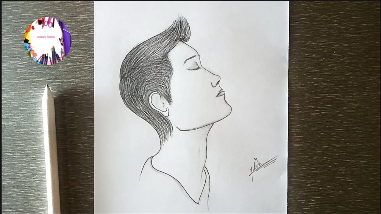 How to draw sad a boy | Sad boy drawing step by step | Boy drawing ...