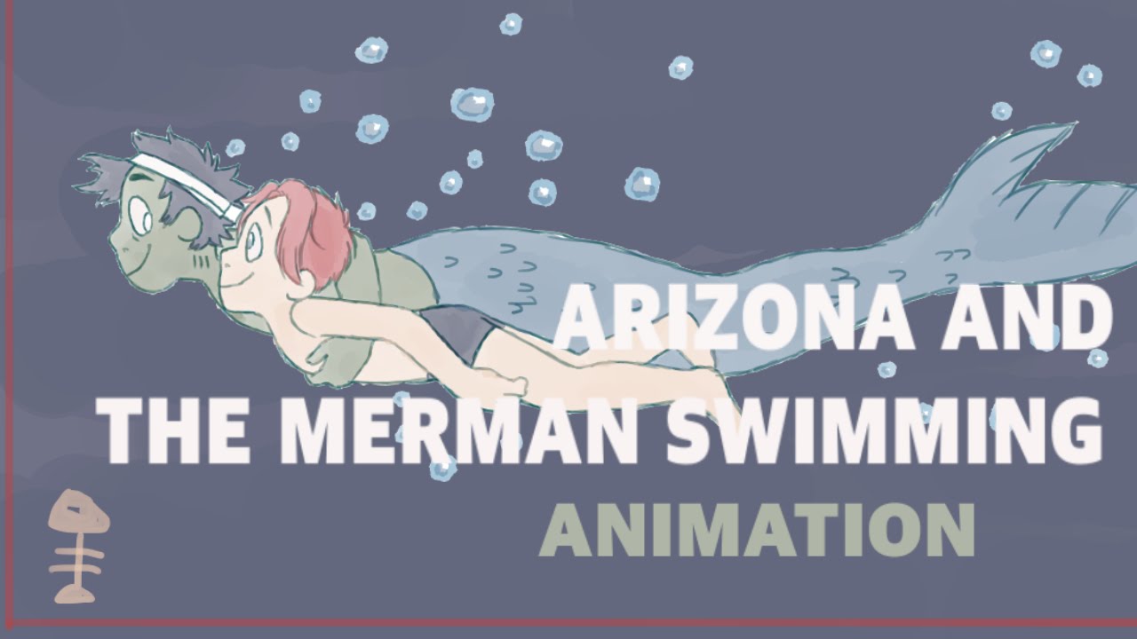 Arizona and the Merman swimming animation - YouTube