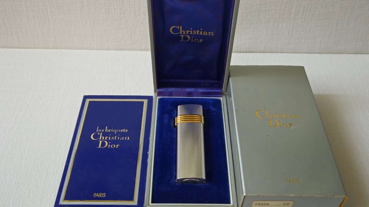 Christian Dior Paris Lighter. White Gold and Gold. Like new full box ...