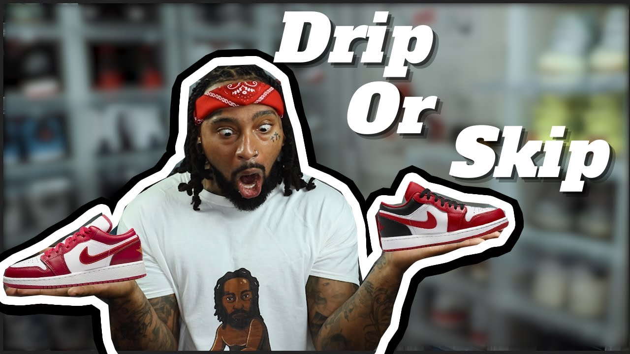 Jordan 1 Low Cardinal Red & Jordan 1 Low Bulls | Drip or Skip - YouTube